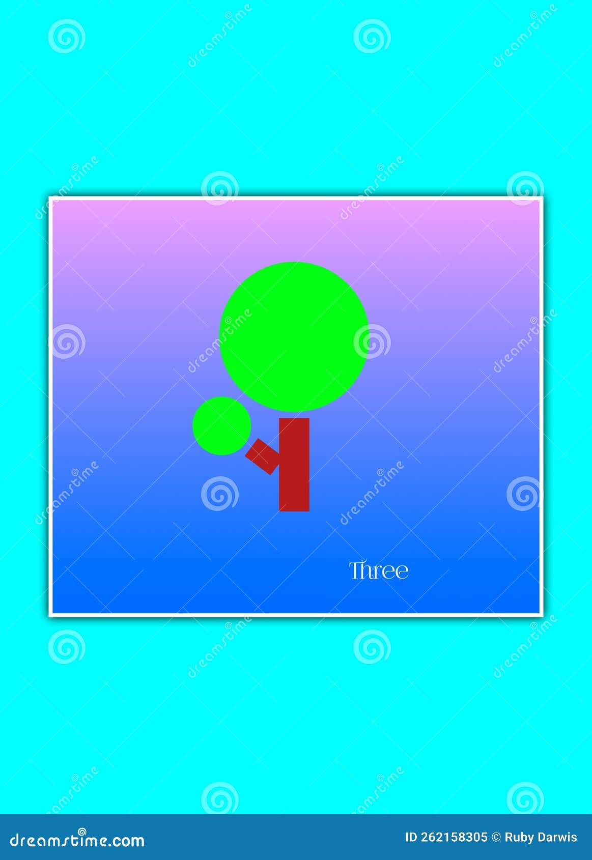 A Graphic Design in the Form of a Tree with a Gradient Purple ...