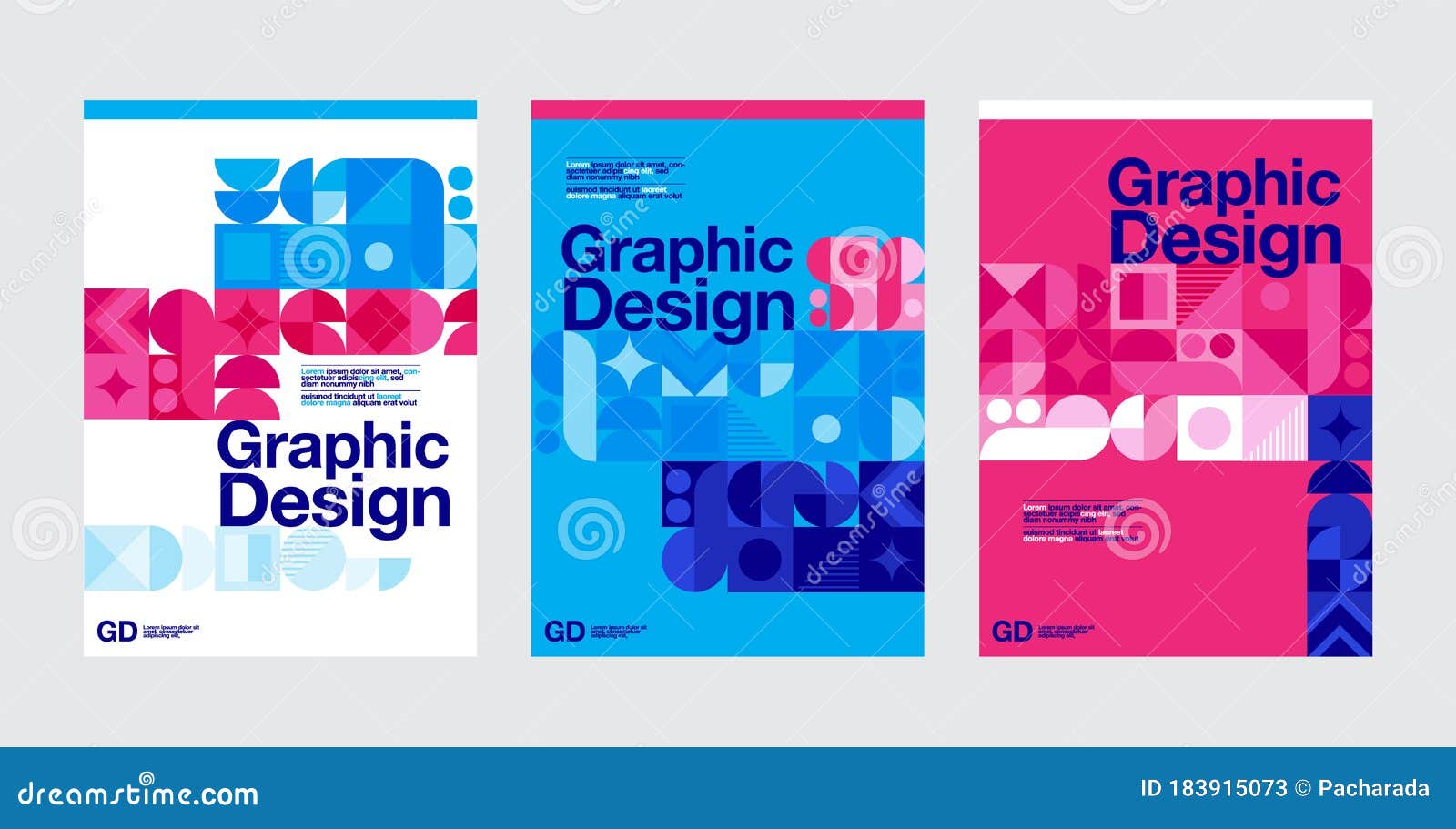 Graphic Design, Geometry Shape, Blue ,Layout Template Stock Vector ...