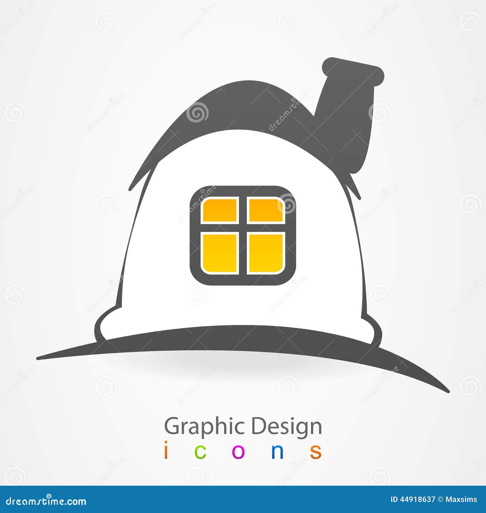Graphic Design House Magic Logo Icon Stock Vector - Illustration of ...