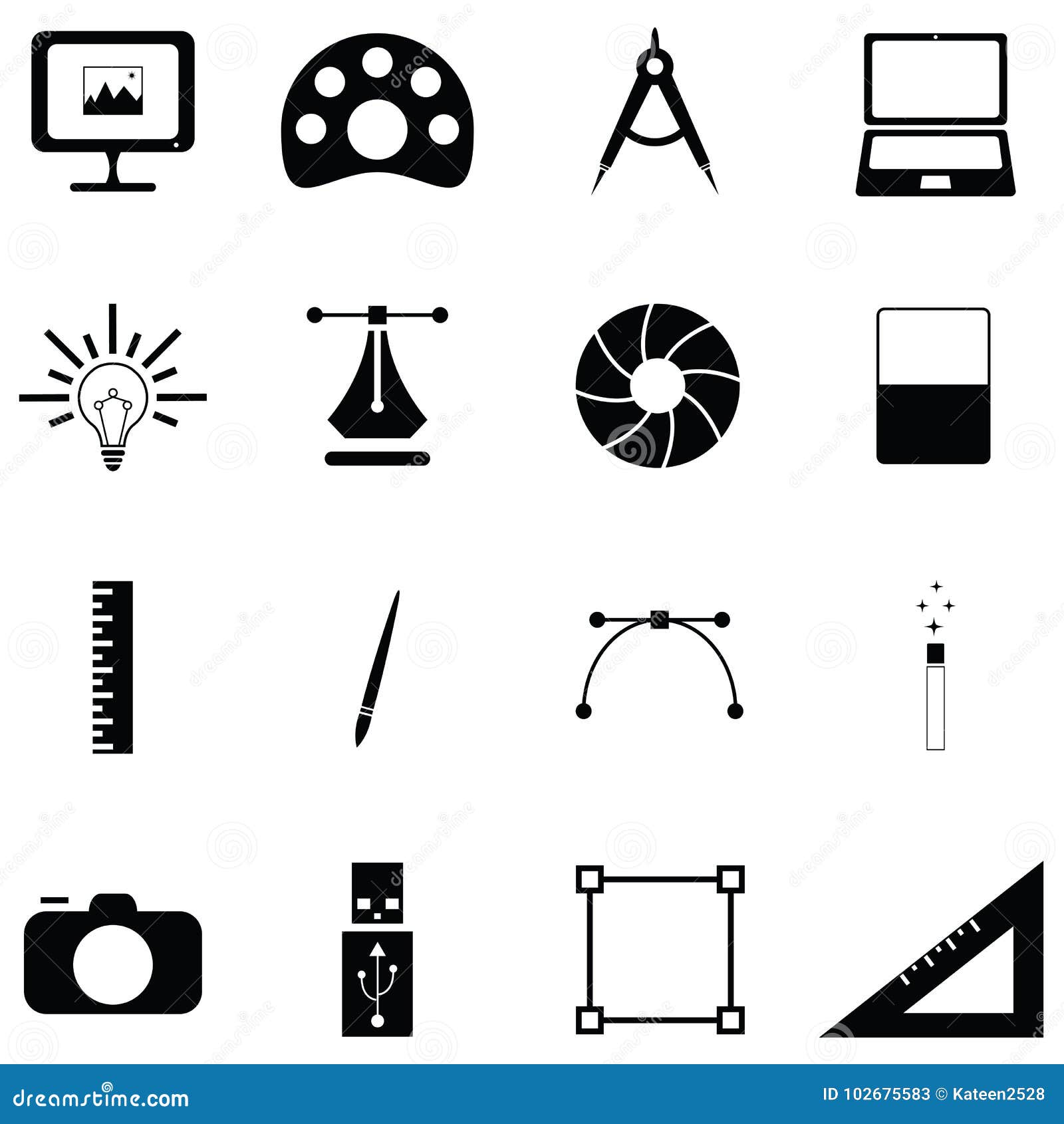Graphic design icon set stock vector. Illustration of element - 102675583