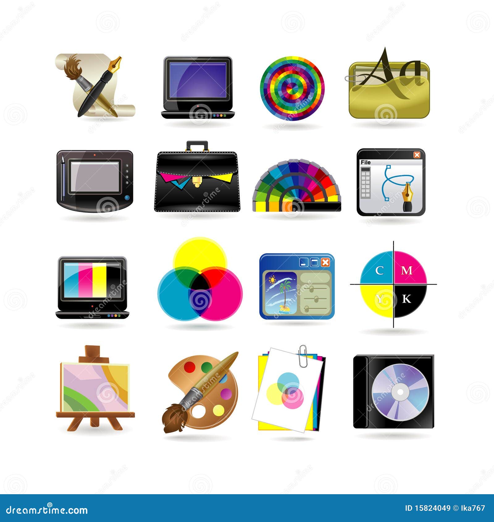 Graphic design icon set stock vector. Illustration of service - 15824049