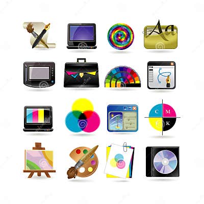 Graphic design icon set stock vector. Illustration of service - 15824049