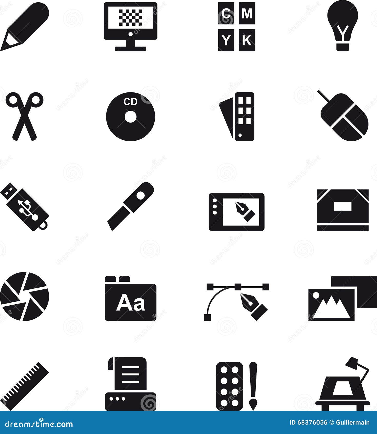 Graphic design icon set stock vector. Illustration of exacto - 68376056