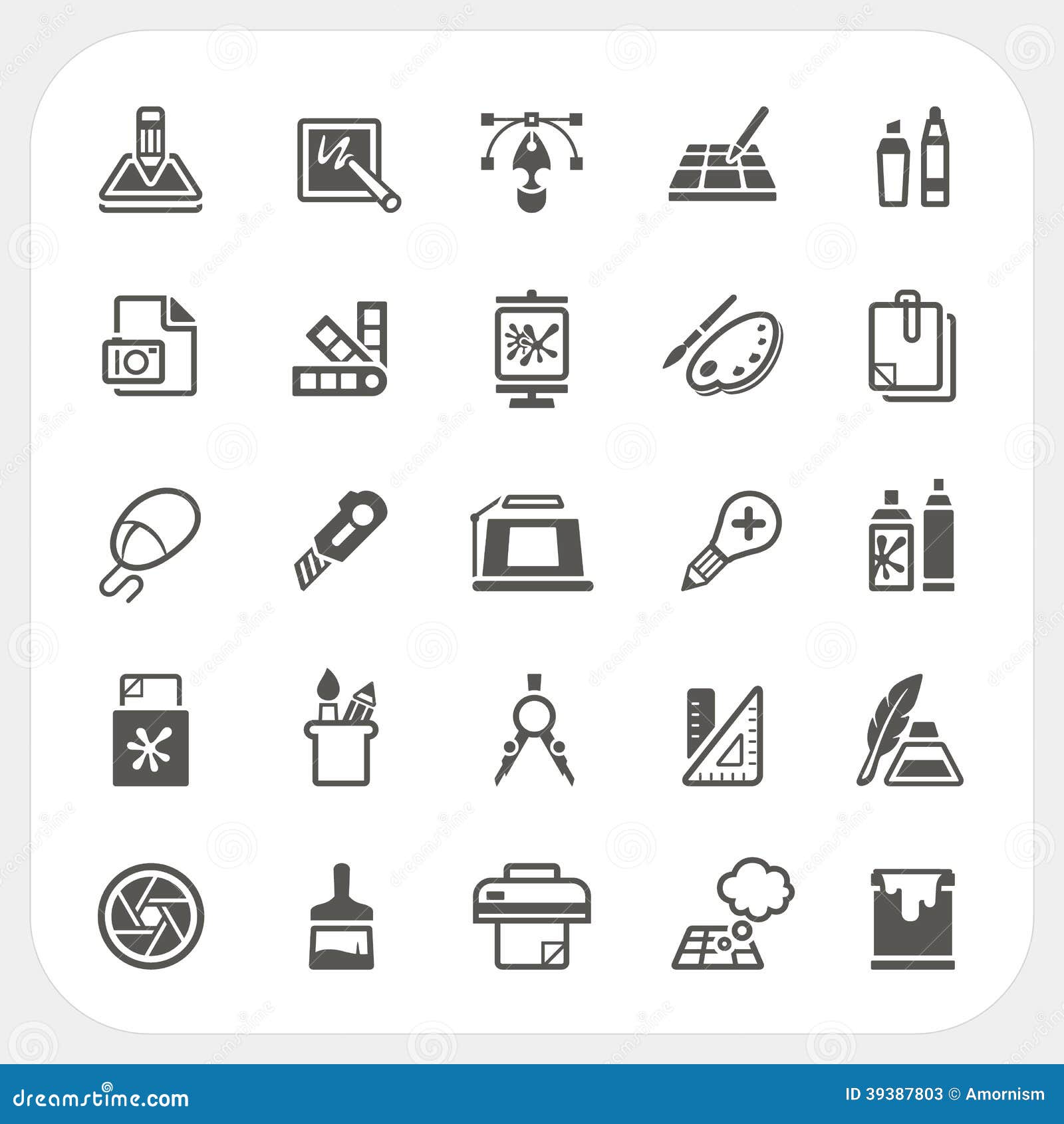 Graphic design icons set stock vector. Illustration of curve - 39387803