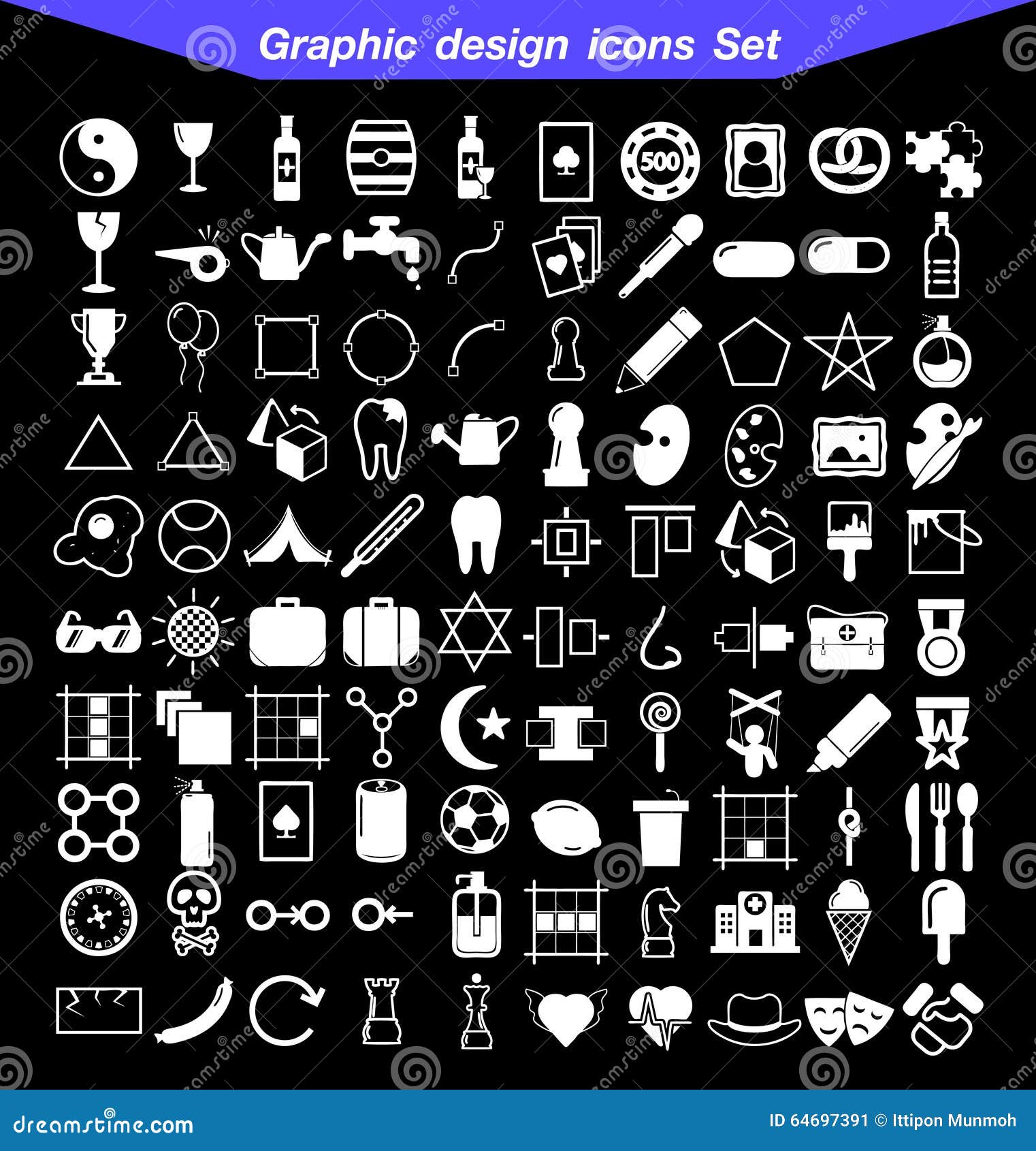 Graphic design icons Set stock illustration. Illustration of album ...