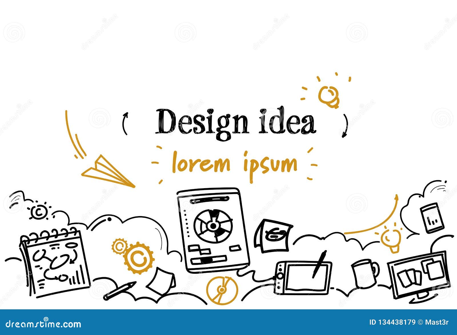 Graphic Design Idea Development Concept Sketch Doodle Horizontal Copy ...