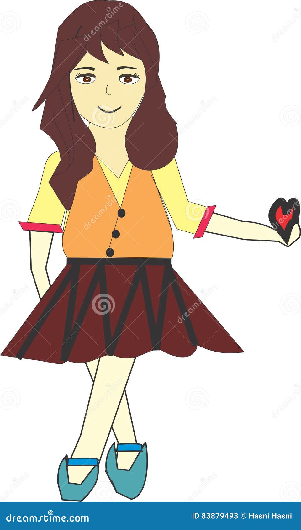 Graphic Design Image Beautiful Girl Stock Vector - Illustration of ...