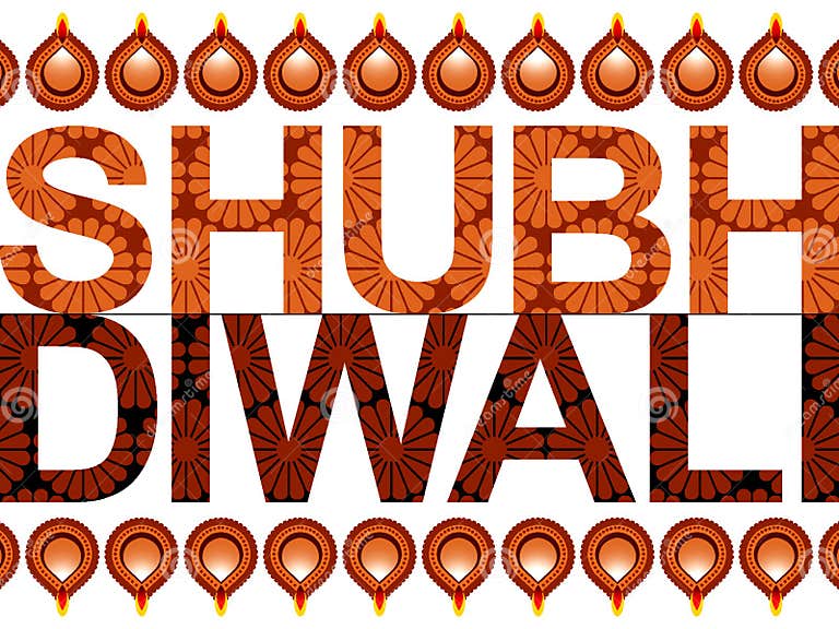 Happy Diwali Indian Festival Of Lights Graphic Design Stock
