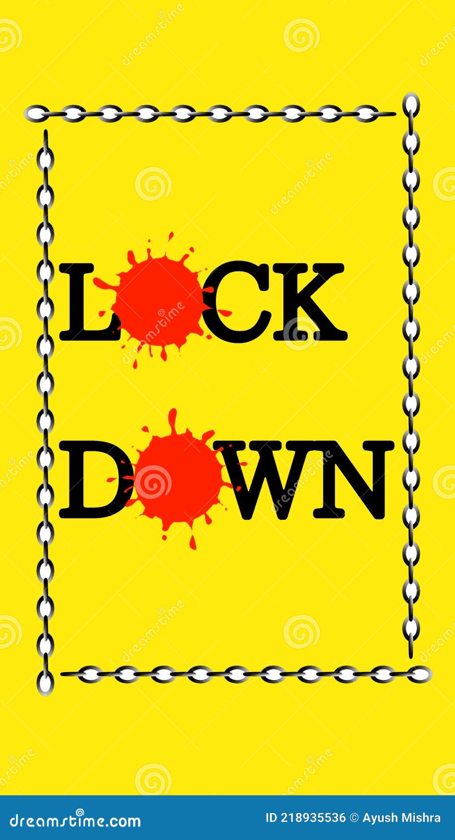 Graphic Design of Lockdown. Stock Illustration - Illustration of covid ...
