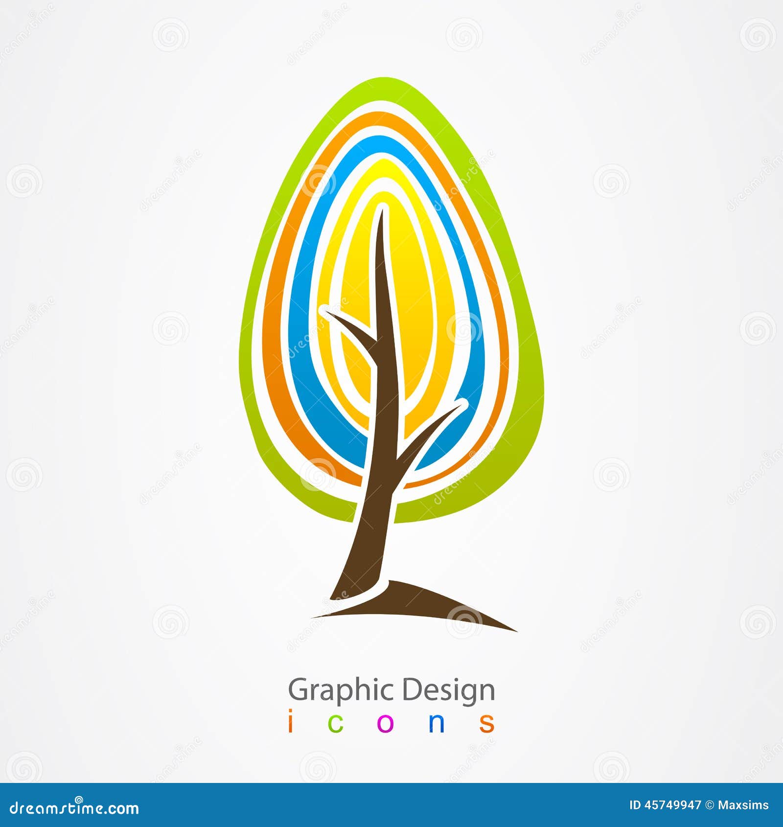 Graphic Design Logo Tree Icon Stock Vector - Illustration of ...