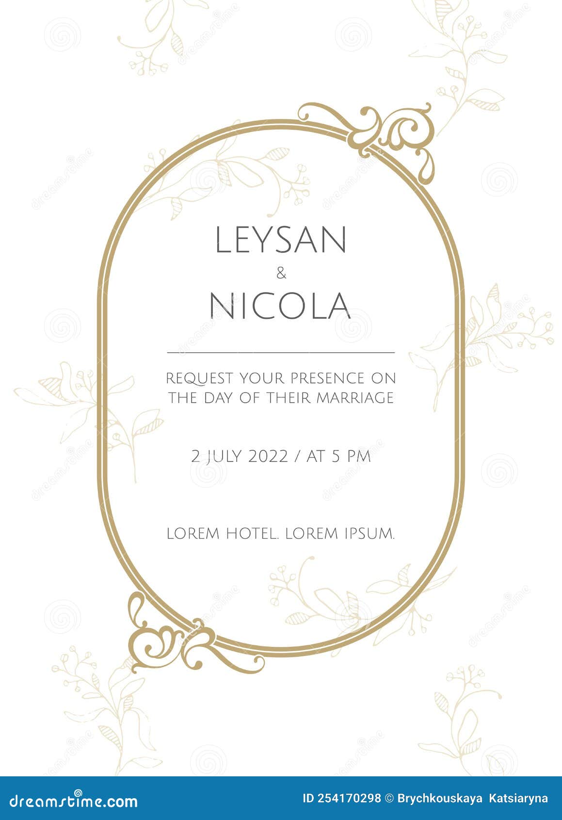 Graphic Design Page. Wedding Invitation Stock Vector - Illustration of ...