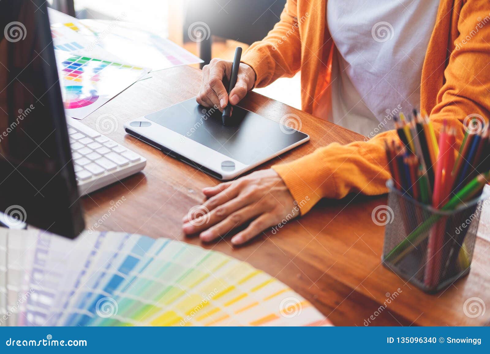 Graphic Design Partners Working Together Renovation and Technology ...