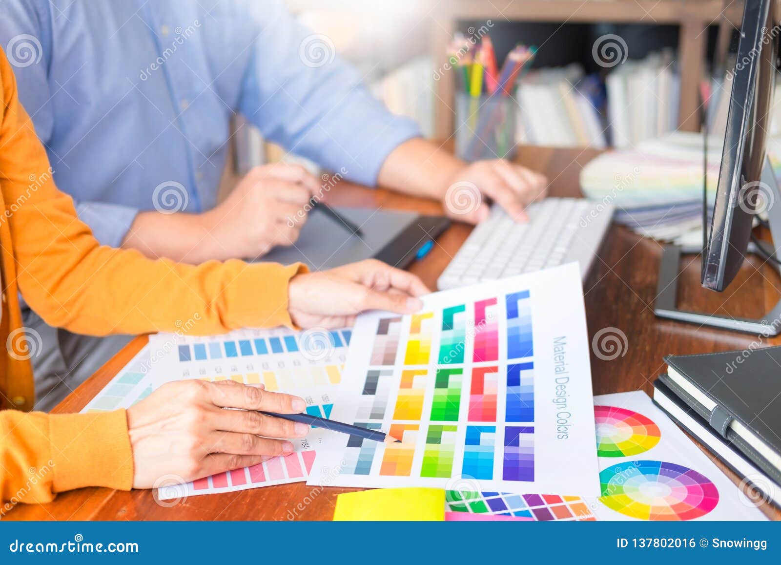 Graphic Design Partners Working Together Renovation and Technology ...