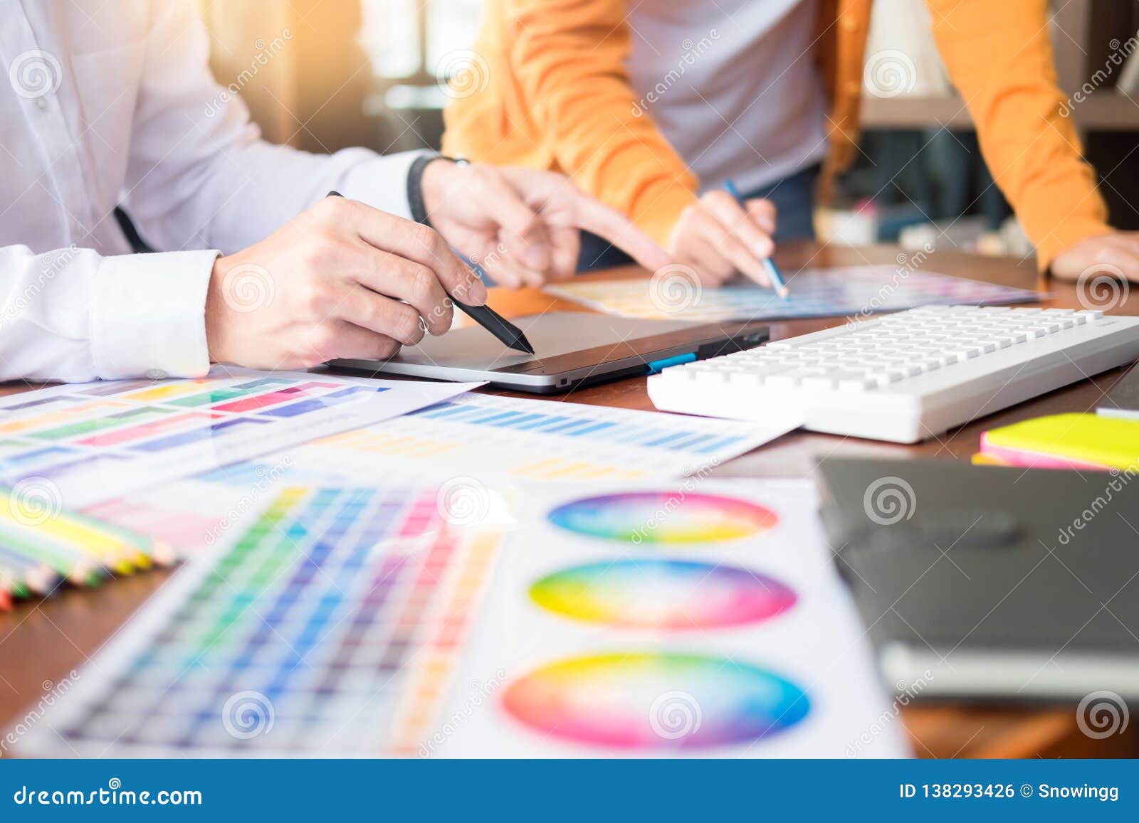 Graphic Design Partners Working Together Renovation and Technology ...