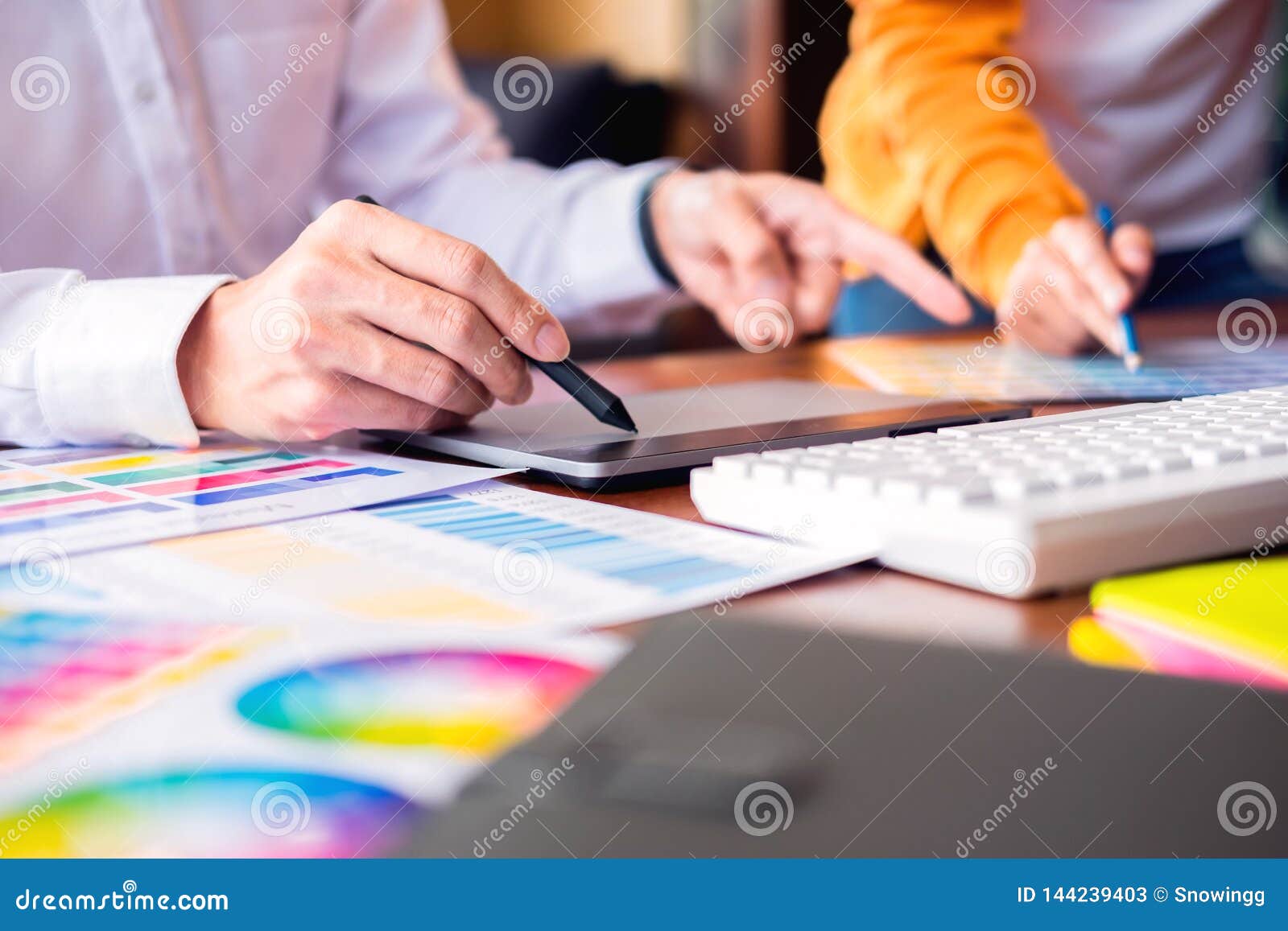 Graphic Design Partners Working Together Renovation and Technology ...