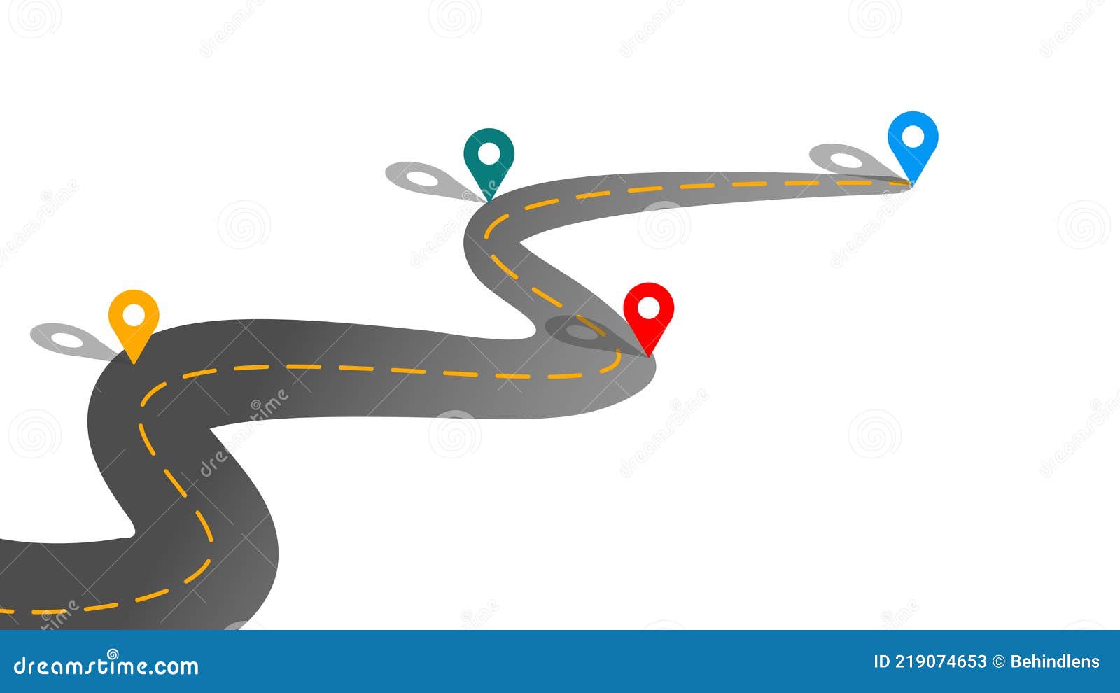 Graphic Design of Plan Roadmap for Goal Pin Point for Project ...