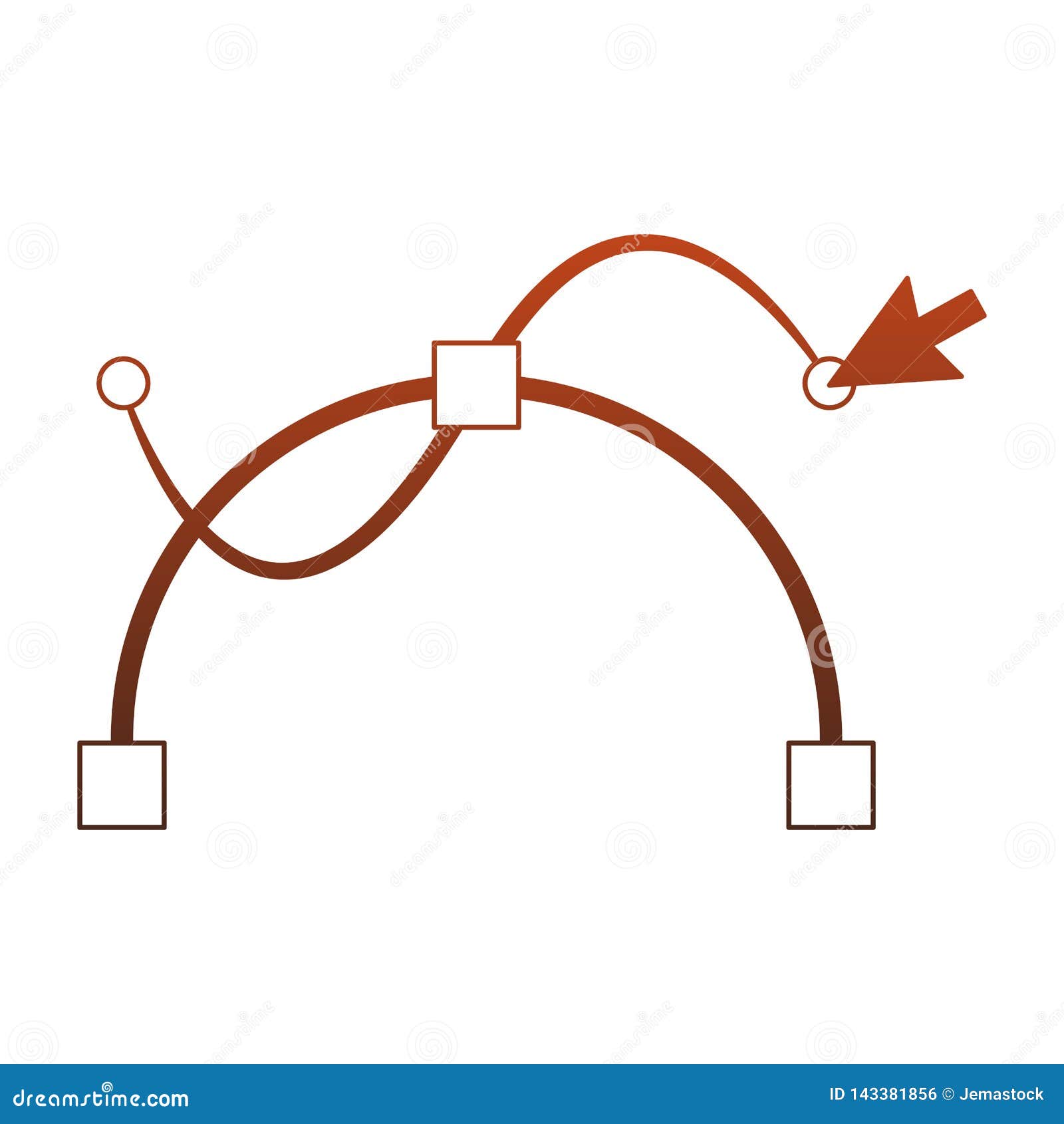Graphic Design Pointer Red Lines Stock Vector - Illustration of pencil ...