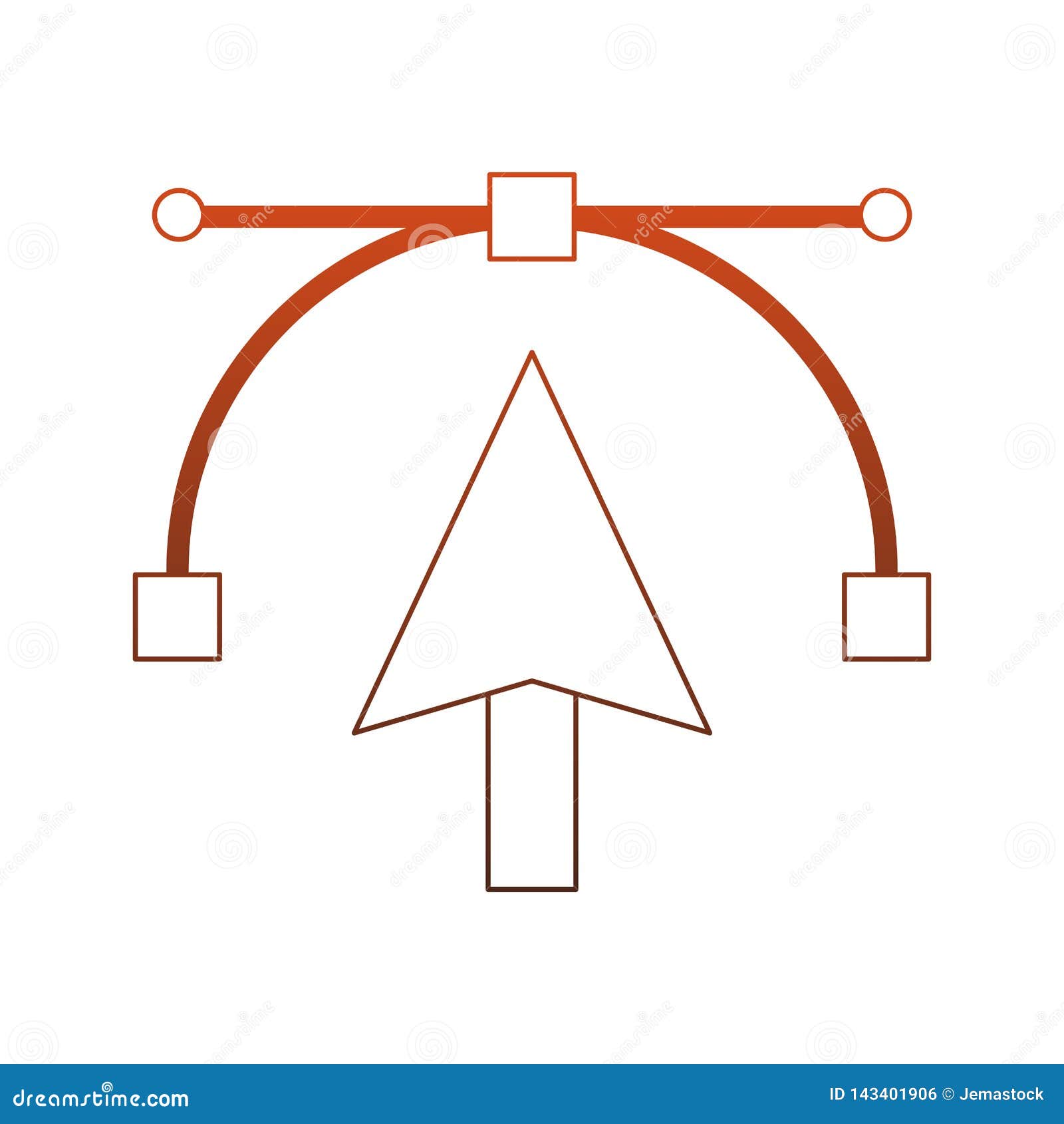 Graphic Design Pointer Red Lines Stock Vector - Illustration of pencil ...