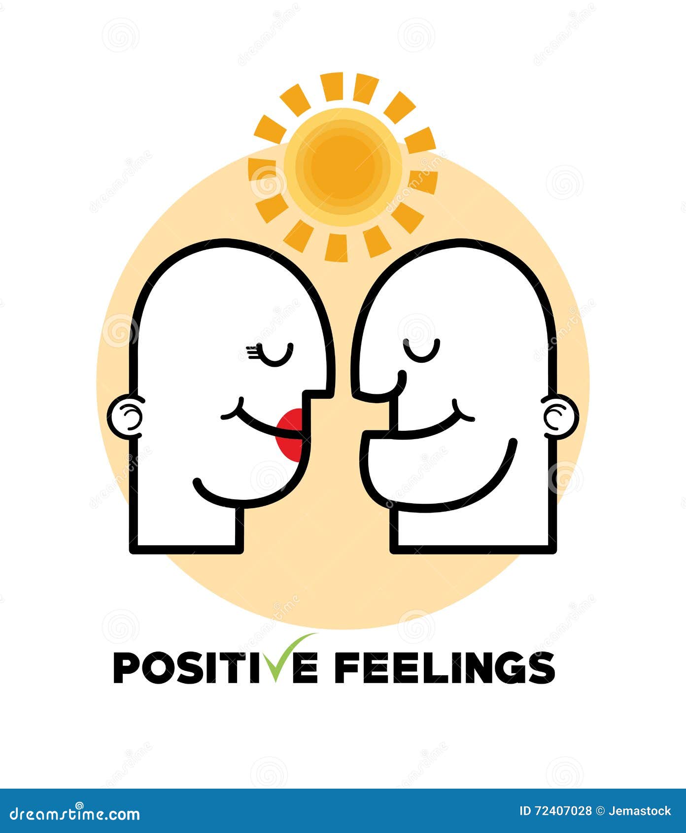 Graphic Design of Positive Feeling , Vector Illustration Stock Vector ...