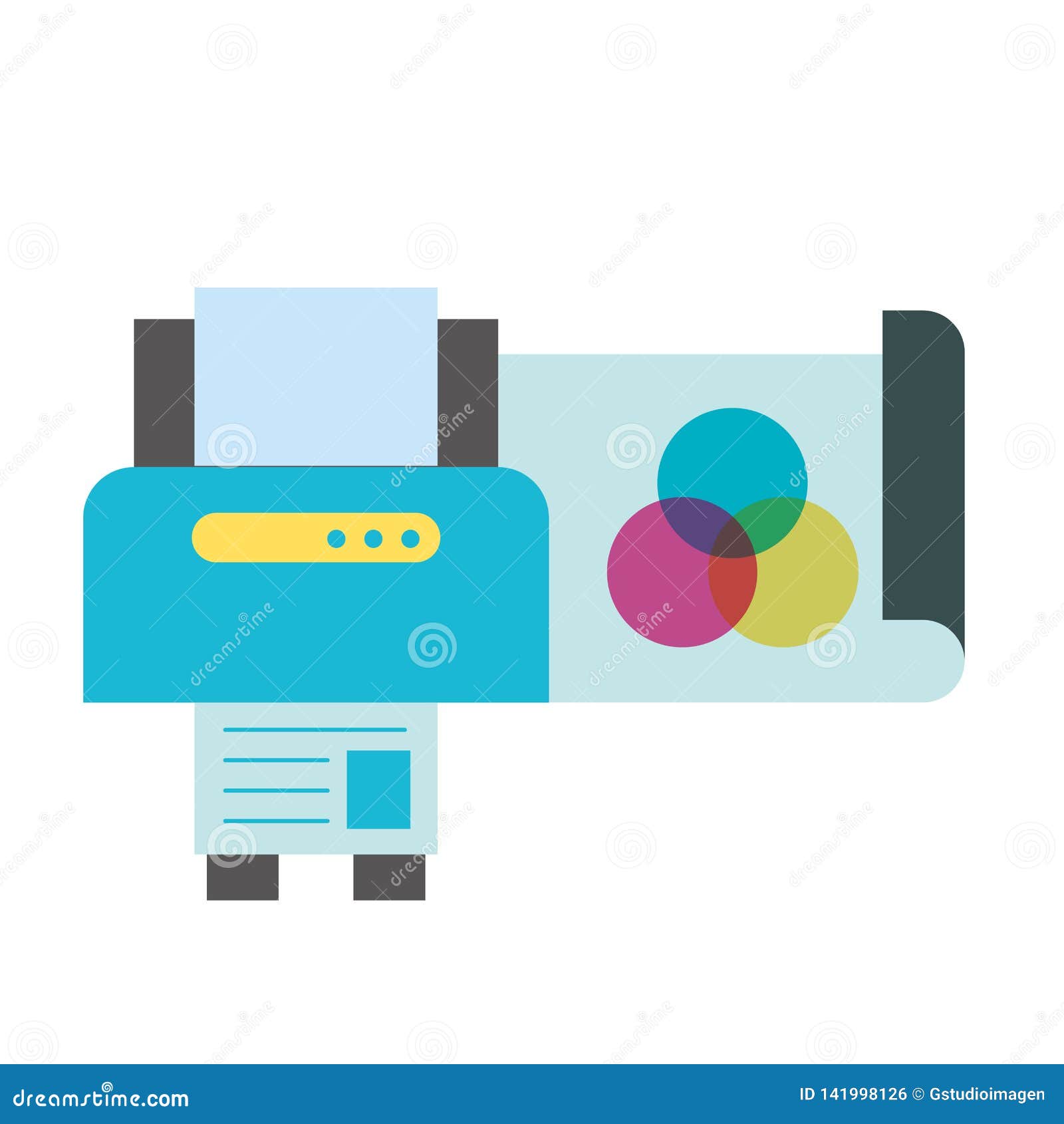 Graphic Design Printer Copy Paper Stock Vector - Illustration of icon ...