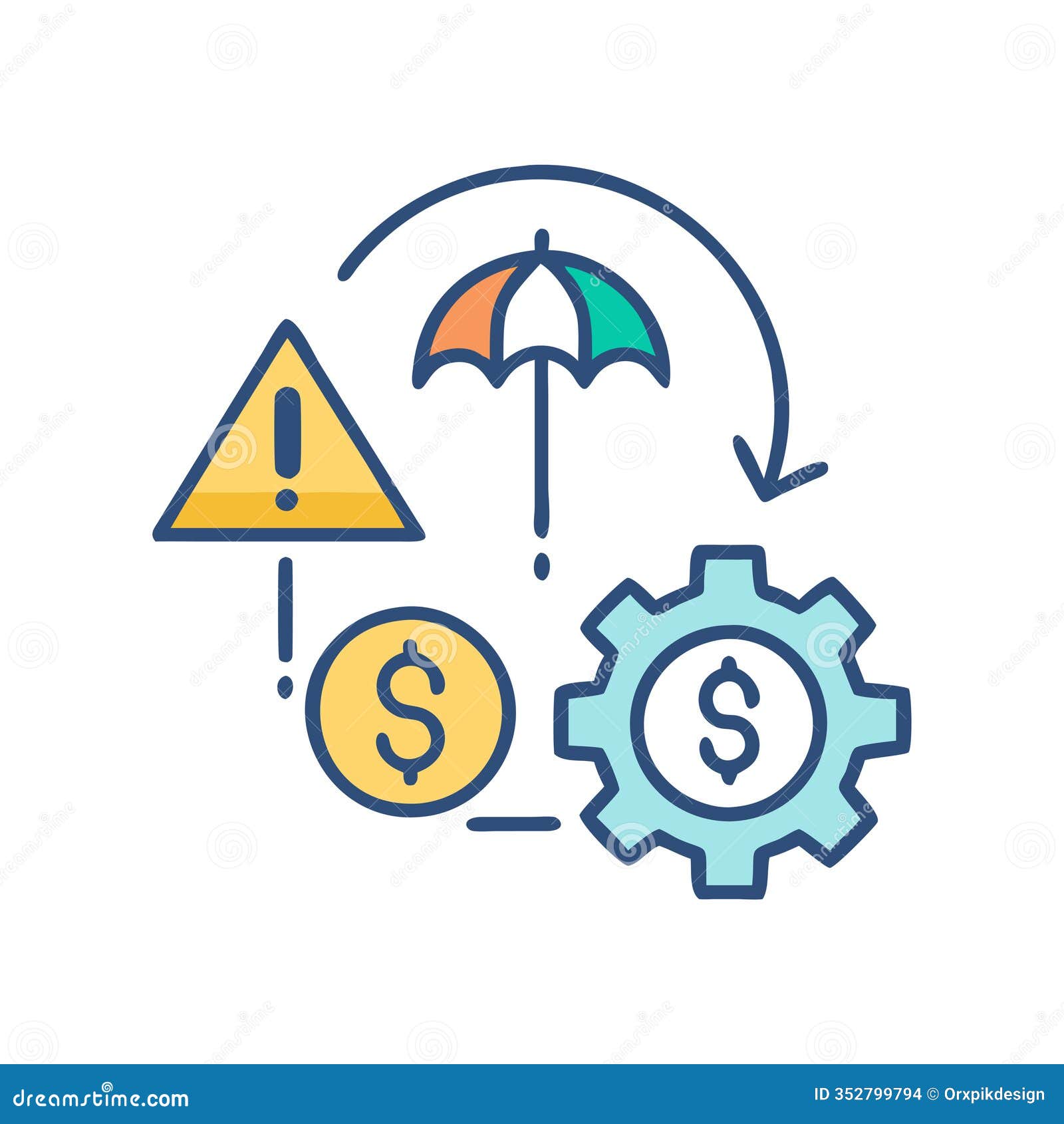 Graphic Design for Risk Management Tools Stock Vector - Illustration of ...