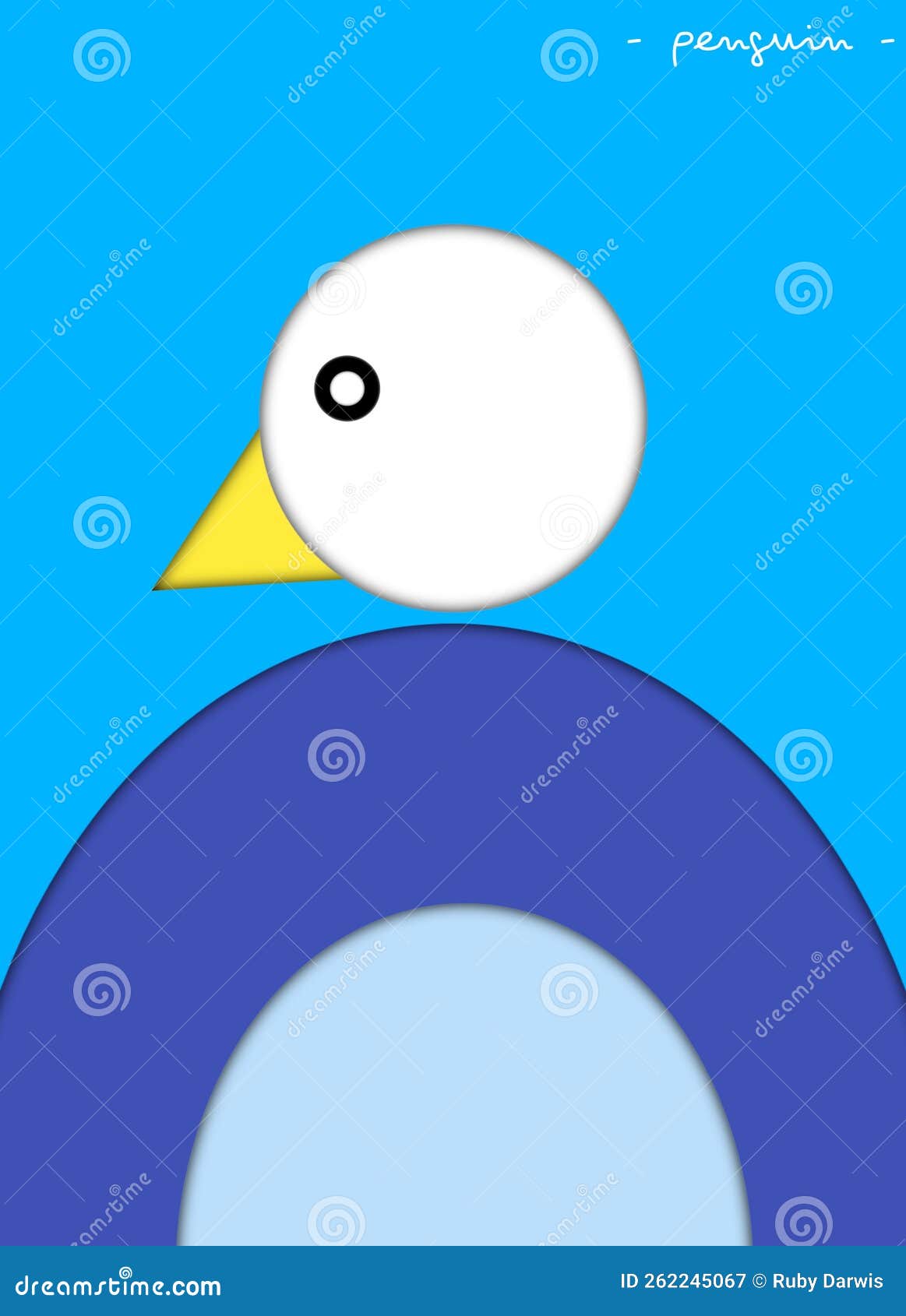 A Graphic Design in the Shape of a Penguin Stock Illustration ...