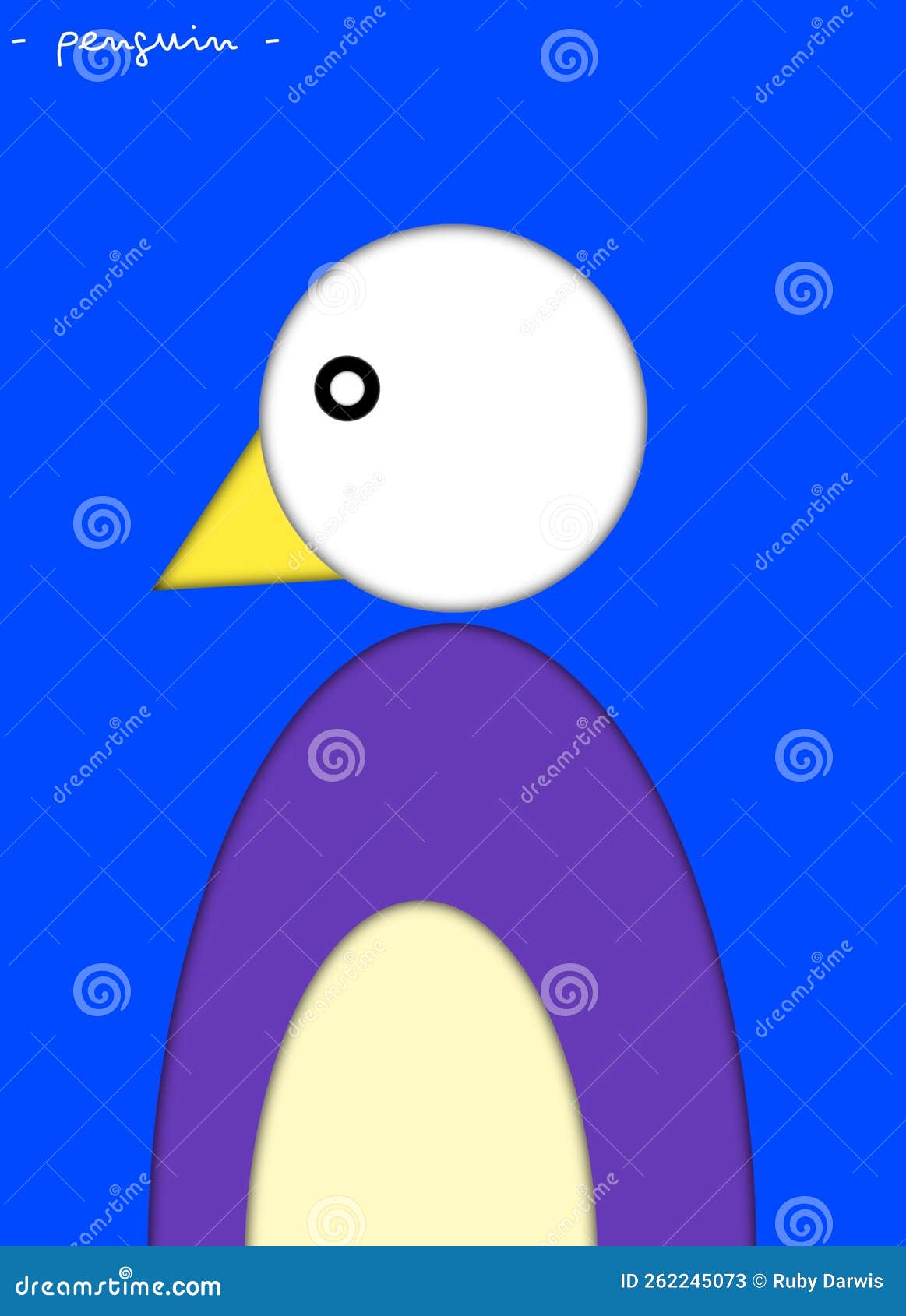A Graphic Design in the Shape of a Penguin Stock Illustration ...