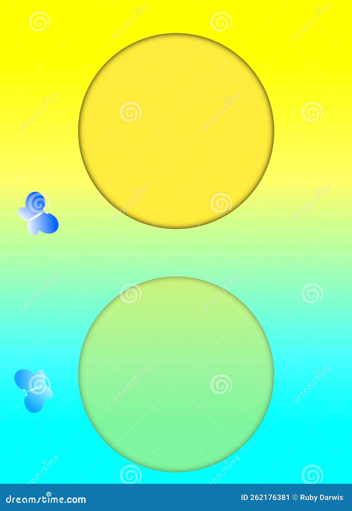 A Graphic Design in the Shape of a Sun and a Butterfly with Effect ...