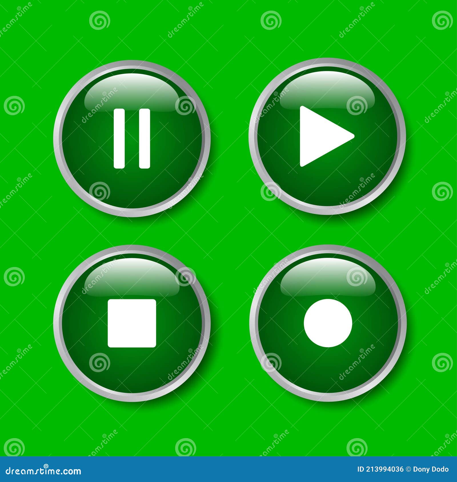 Graphic Design of Simple Sign Isolated on Blue Background. Playback ...