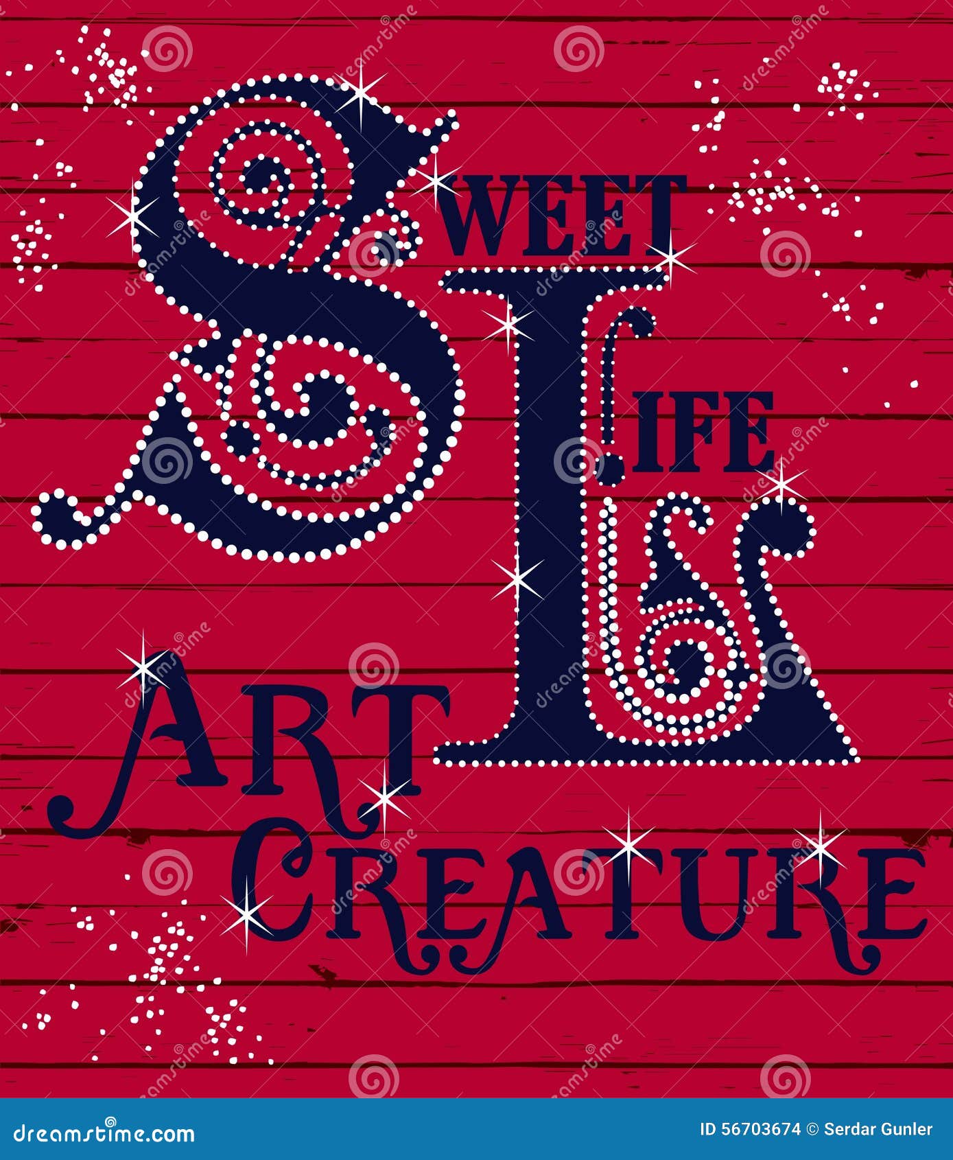 Sweet Life Card. Cute Background With Candies Vector Illustration ...