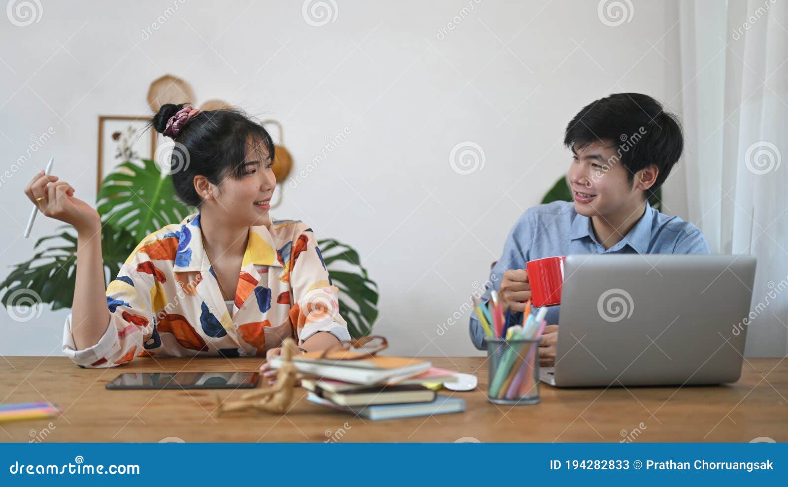 The Graphic Design Team is Working with a Computer Laptop. Stock Image ...