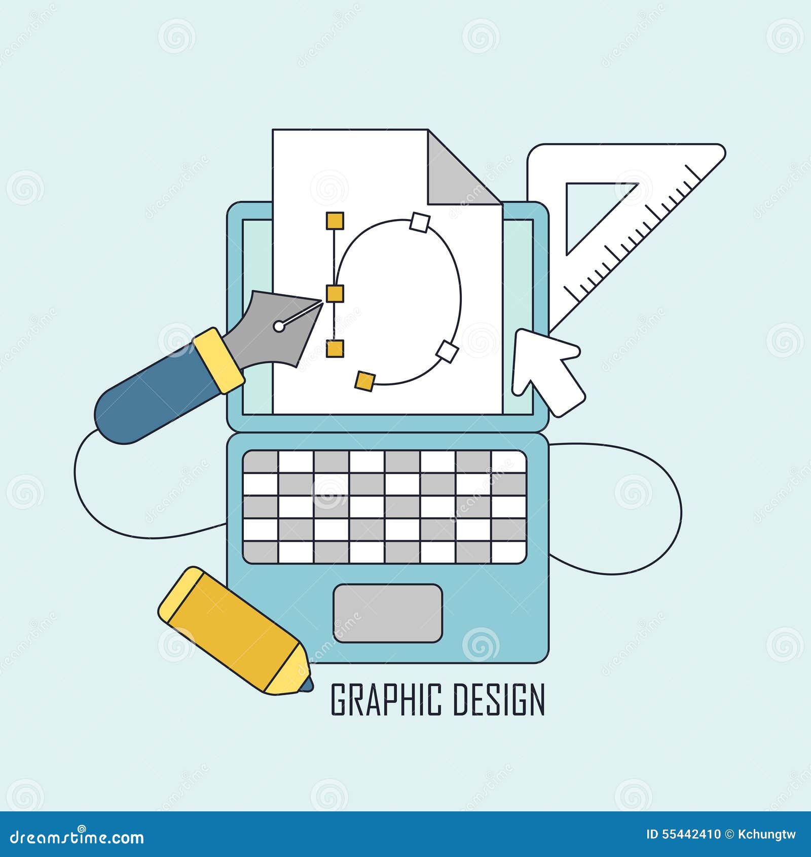 Design Tools Vector Illustration | CartoonDealer.com #55566398