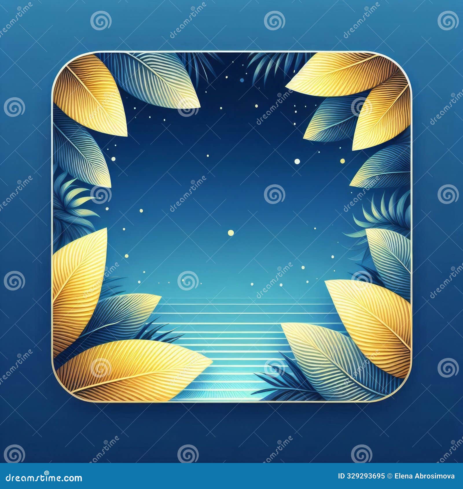 A Graphic Design with a Tropical Theme. the Background Showcases a ...