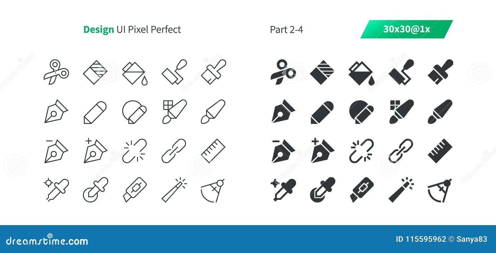 Graphic Design UI Pixel Perfect Well-crafted Vector Thin Line and Solid ...