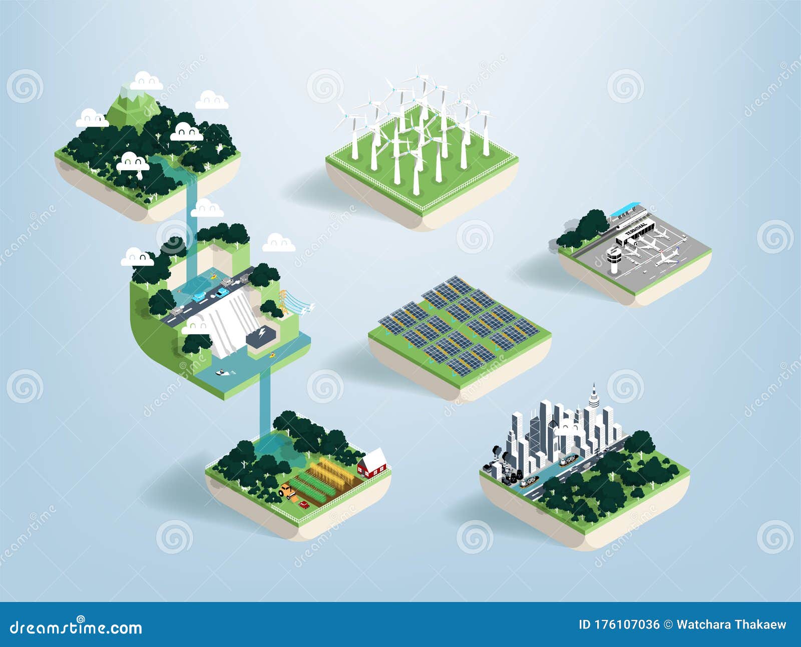 Graphic Design Vector of Water Resources and Benefit of Water Stock ...