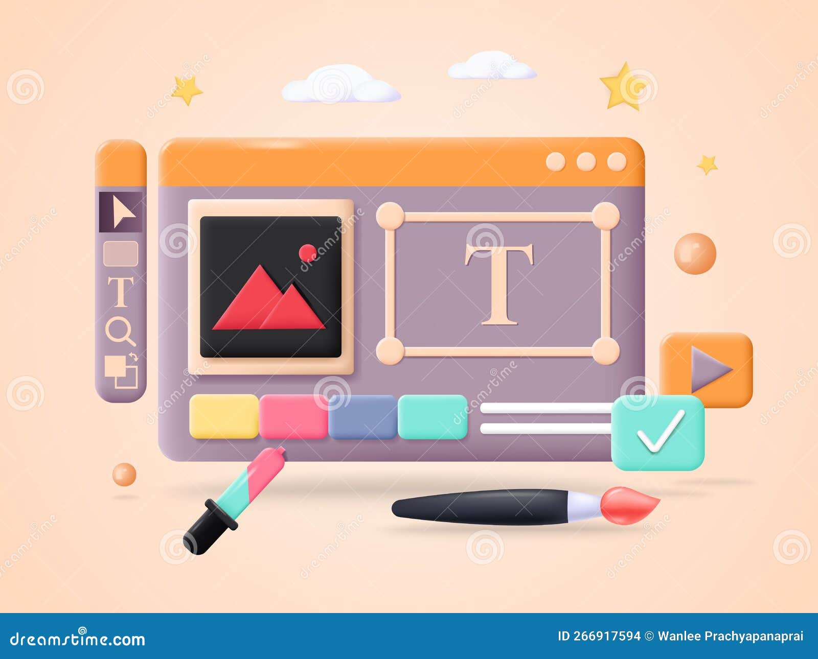 Graphic Design Vector Web Art Abstract Poster Stock Vector ...