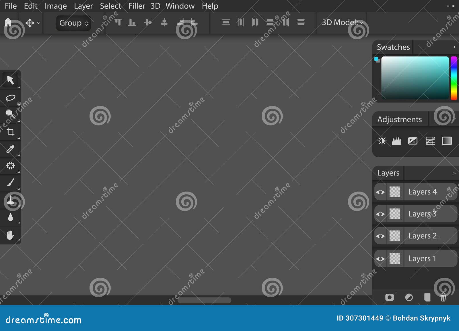 Graphic Design Web Application Panel Stock Vector - Illustration of ...