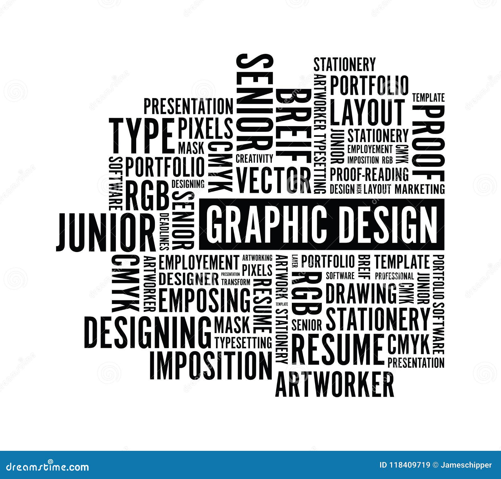 Graphic Design Word Background Stock Vector - Illustration of graphic ...