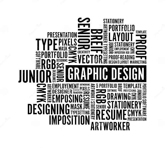 Graphic Design Word Background Stock Vector - Illustration of graphic ...