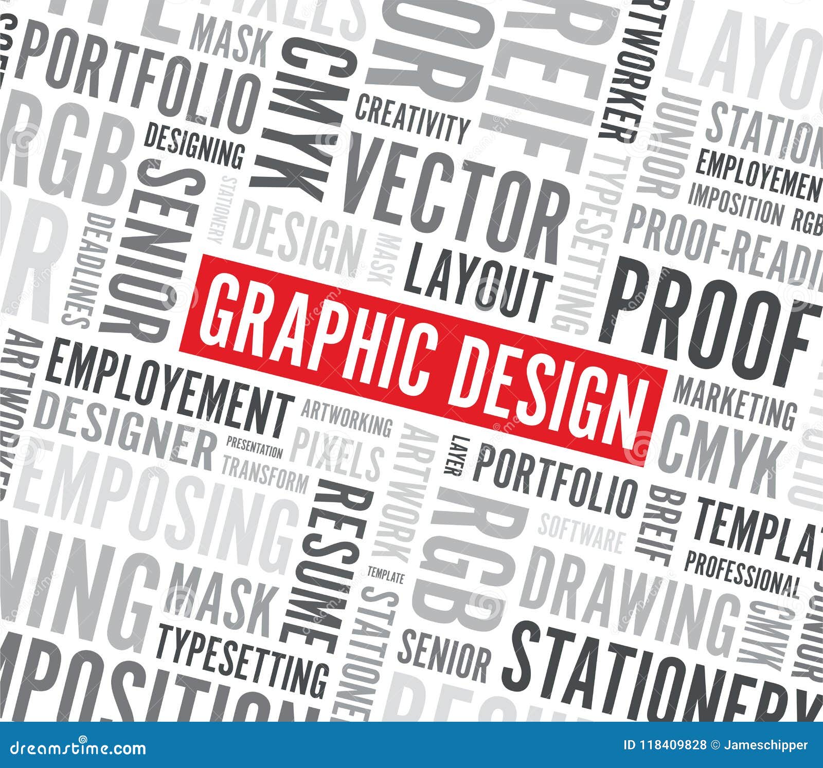 Graphic Design Word Background Stock Vector - Illustration of layout ...