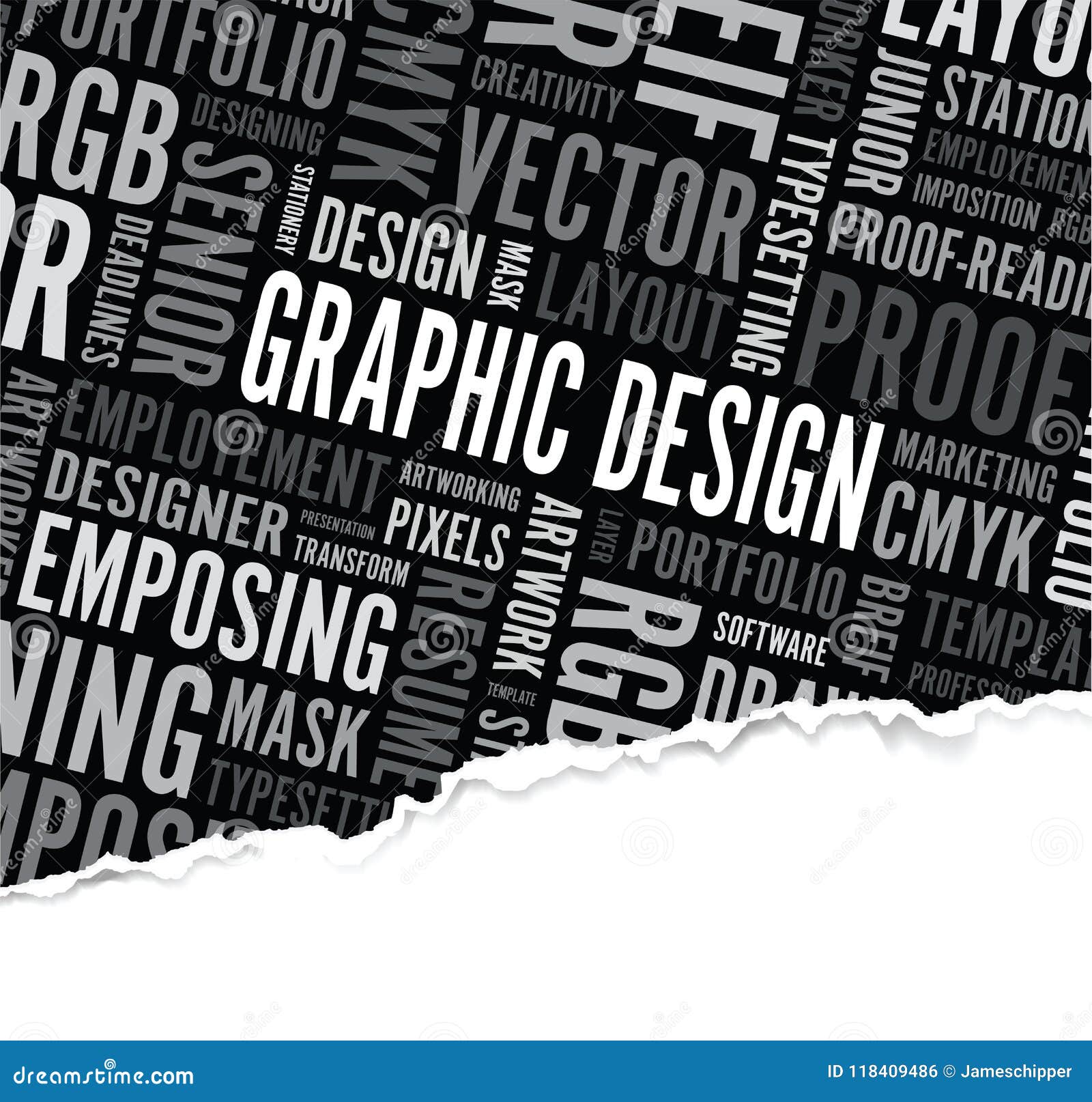 Graphic Design Word Background Stock Vector - Illustration of designer ...