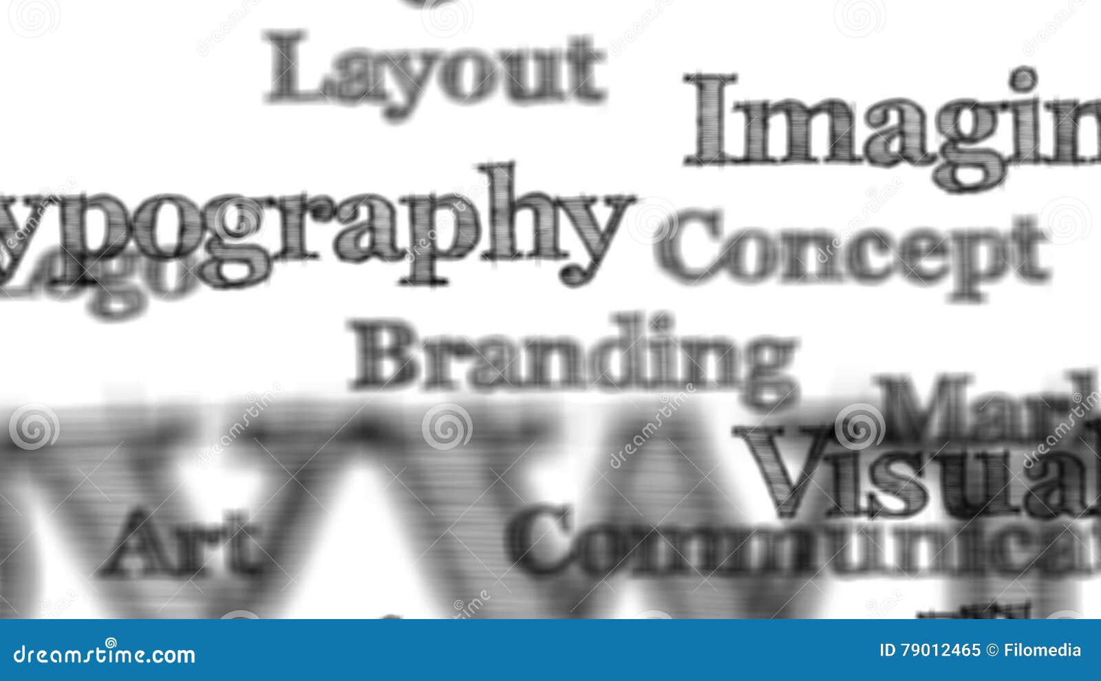Graphic Design Words Background Loop with Matte Stock Video - Video of ...