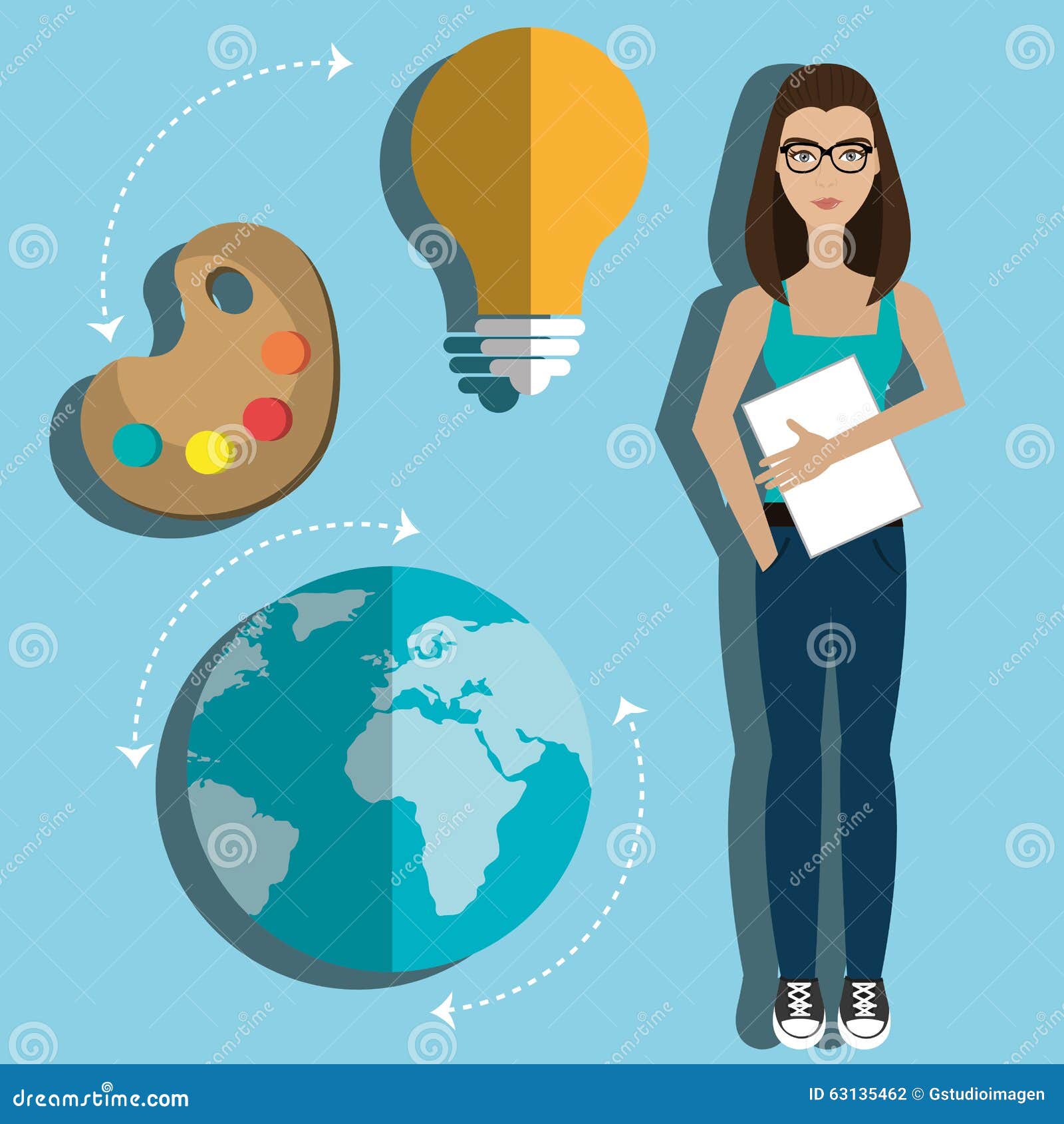 Graphic Design Work Occupation, Stock Illustration - Illustration of ...