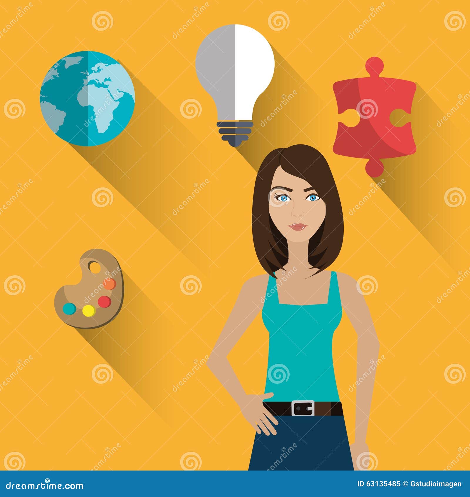 Graphic Design Work Occupation, Stock Illustration - Illustration of ...