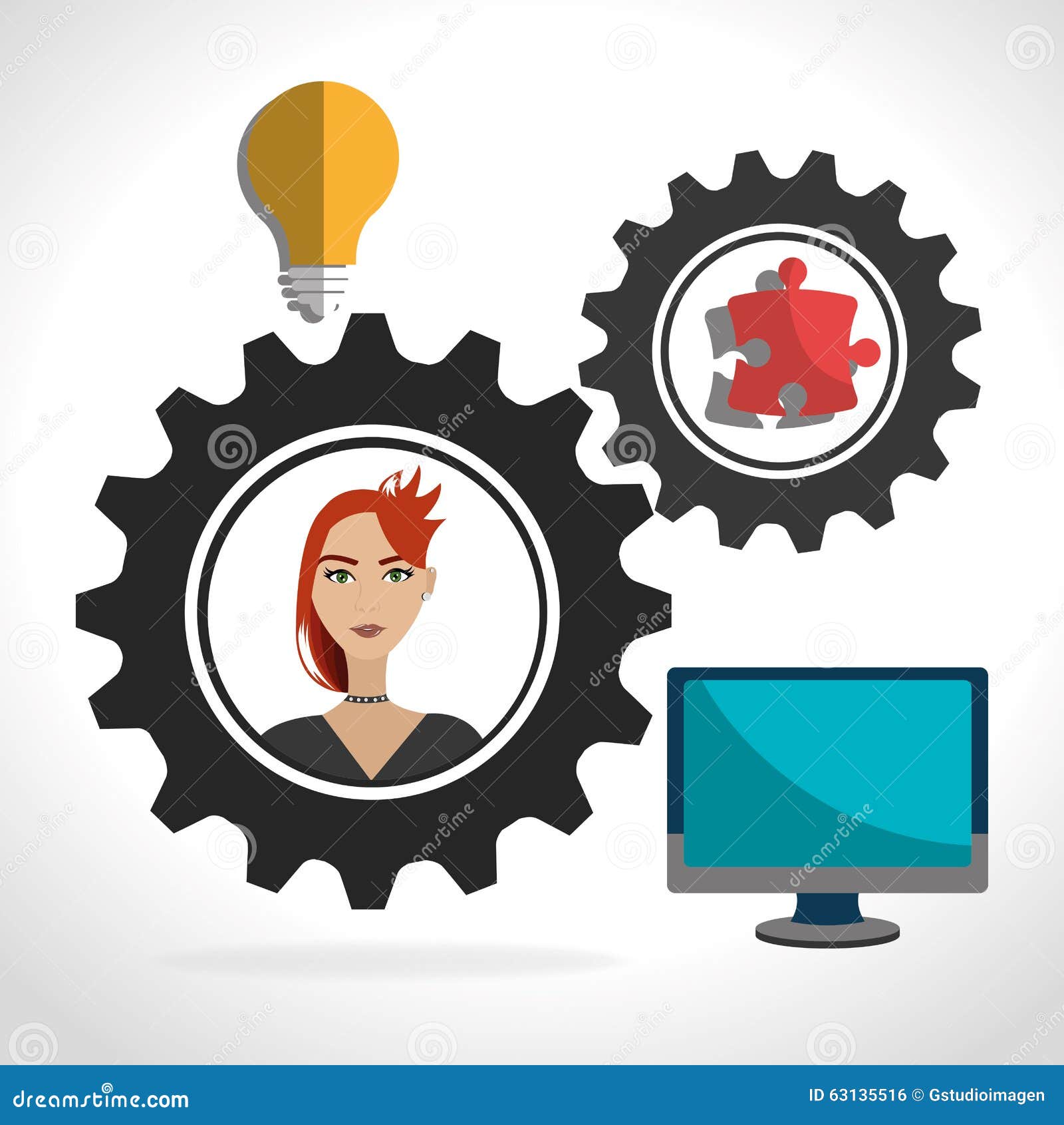 Graphic Design Work Occupation, Stock Illustration - Illustration of ...