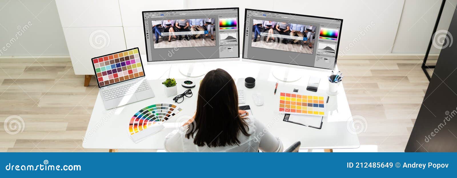 Graphic Designer Artist Working Stock Image - Image of digital, tech ...