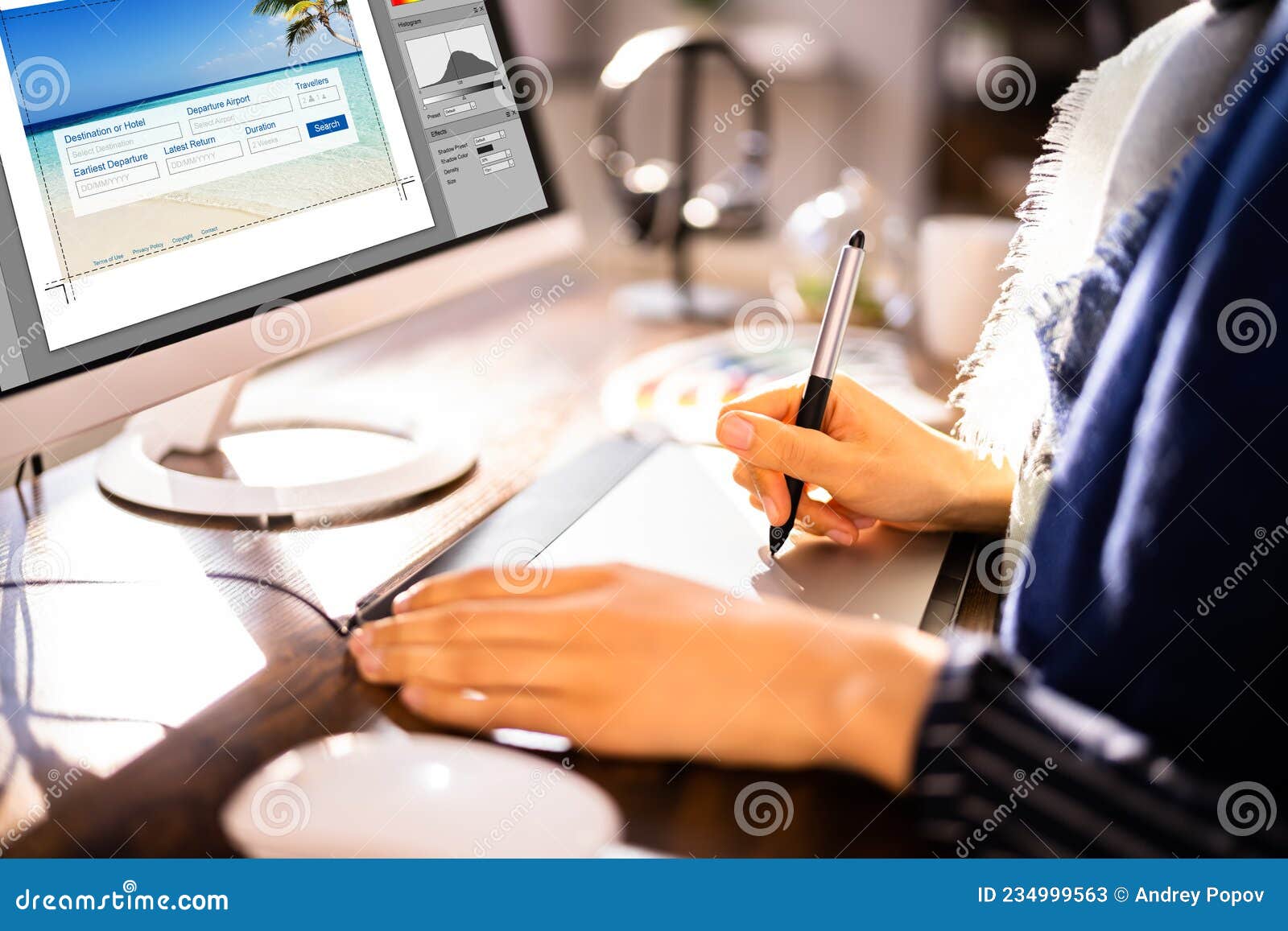 Graphic Designer Artist Working Stock Image - Image of background ...