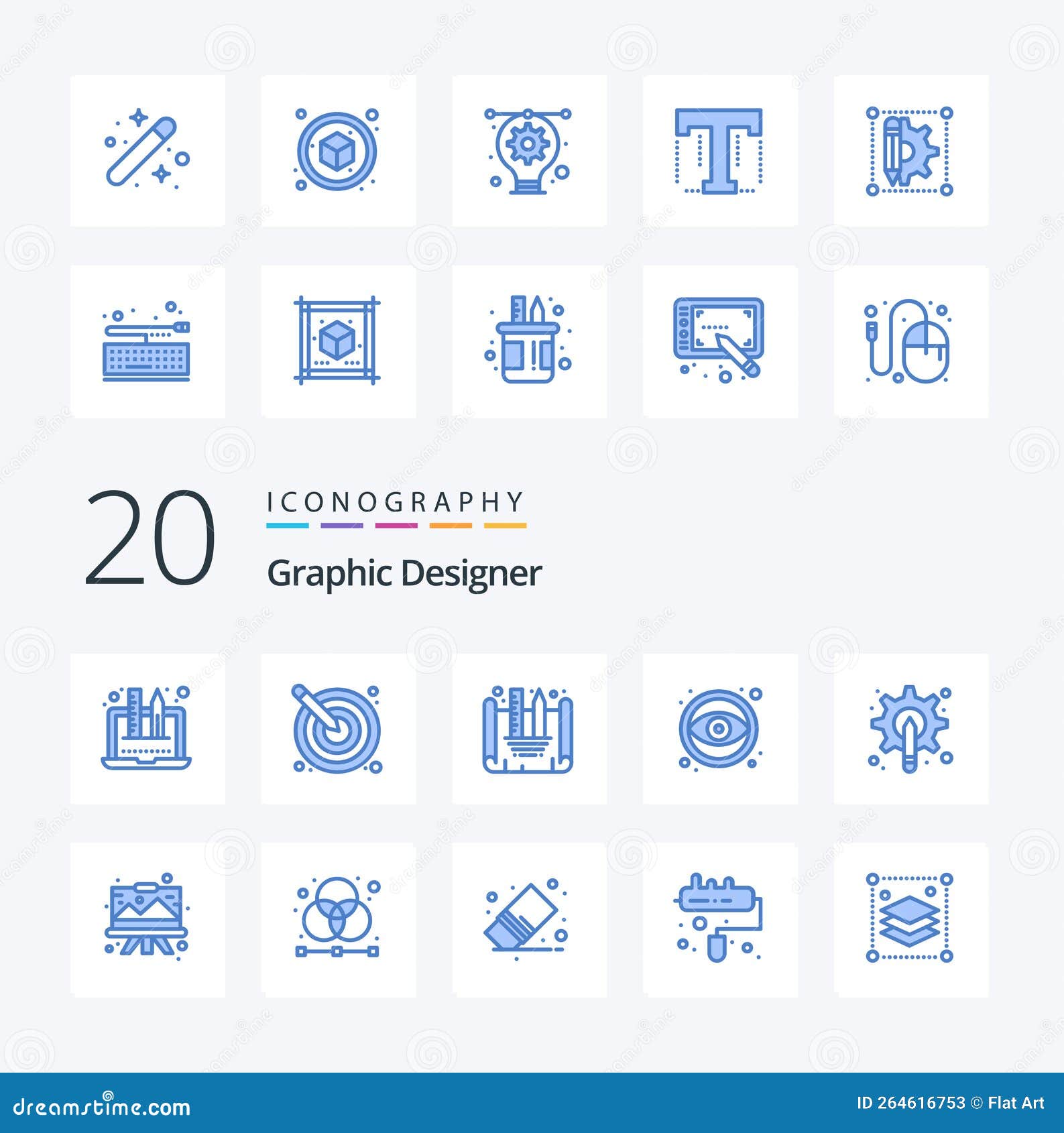 20 Graphic Designer Blue Color Icon Pack Like Graphic Tool Design ...