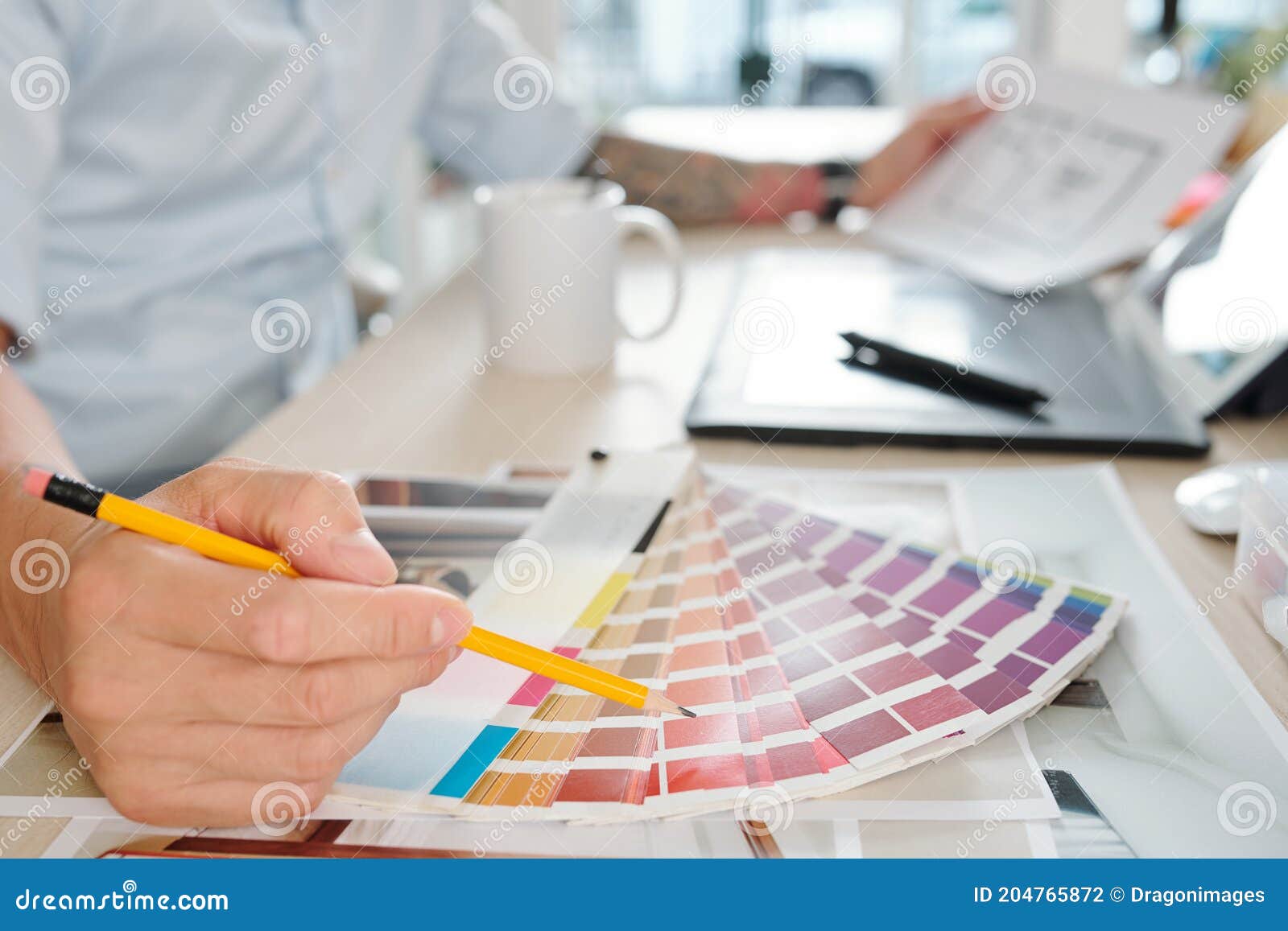 Graphic Designer Choosing Color Stock Photo - Image of color, skill ...