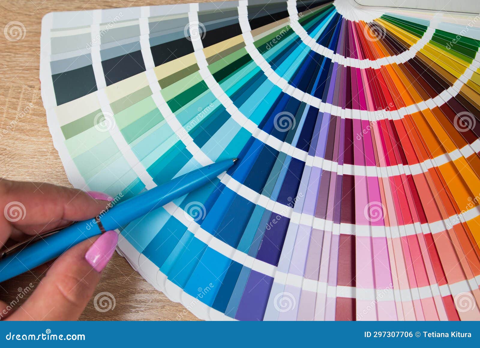 Graphic Designer Choosing Color from Sampler Stock Photo - Image of ...
